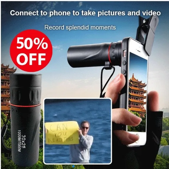 【Genuine Guarantee】 Mini Monocular HD Telescope 30x25 | Lazada PH