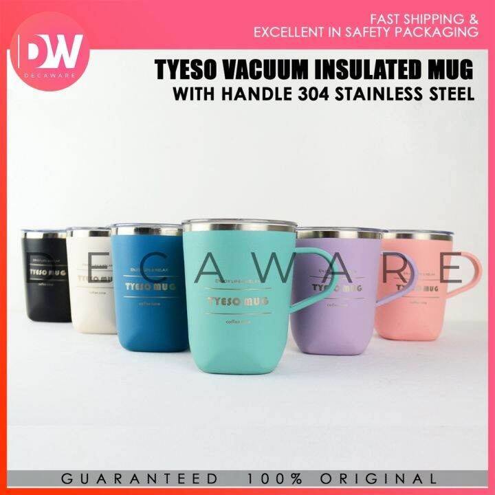 Original Tyeso Vacuum Insulated Coffee Mugs With Handle Double Wall Hot and Cold Cups 260ML ...
