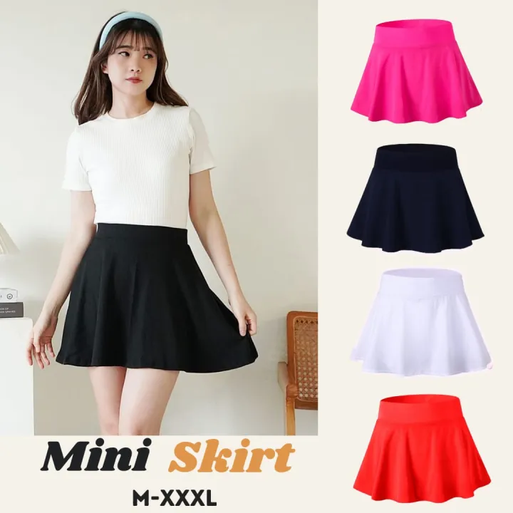 Rok Pendek Korea Mini Skirt Flare Rok Scuba Rok Tennis Rok Senam Gym ...