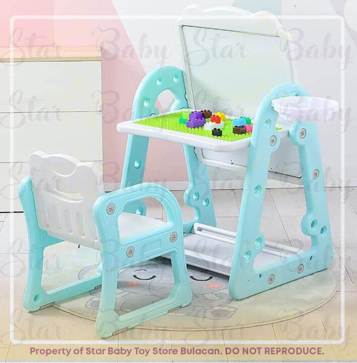 Multifunctional Kids Study Table with Drawing White Board and Pens ...