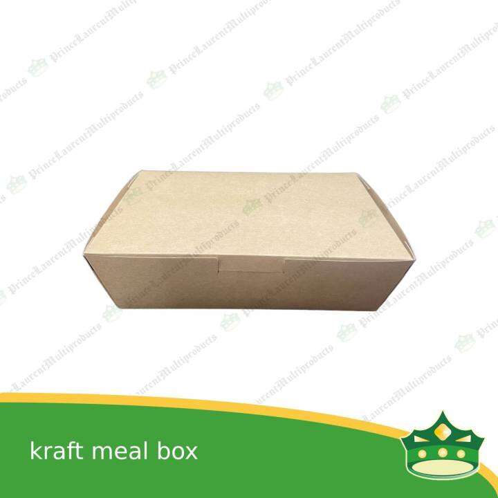 [25 pcs] meal box kraft silver coated leak proof for take-out, packed ...