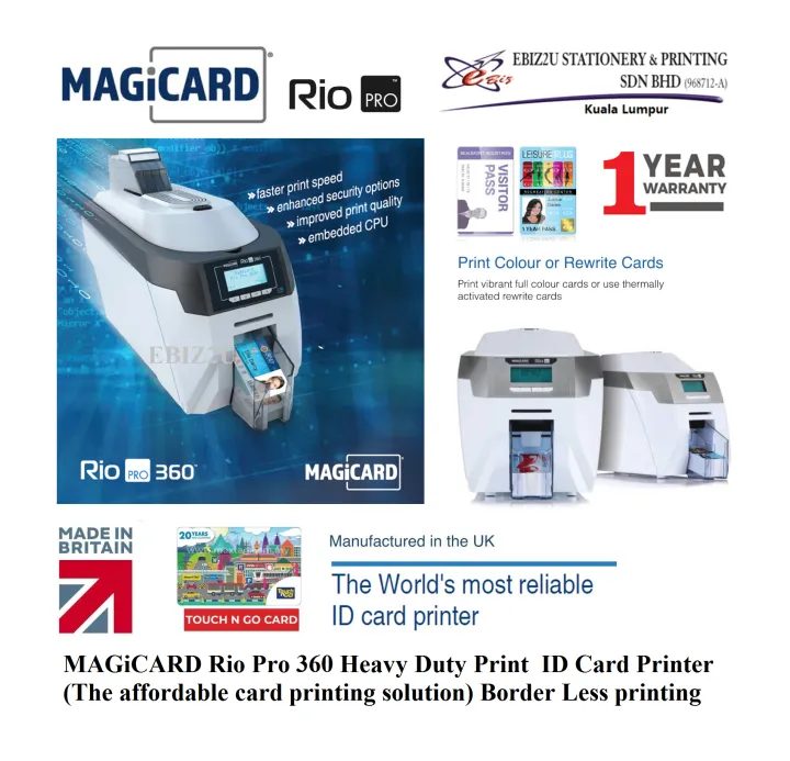 MAGiCARD Rio Pro 360 Heavy Duty Print ID Card Printer (The affordable ...