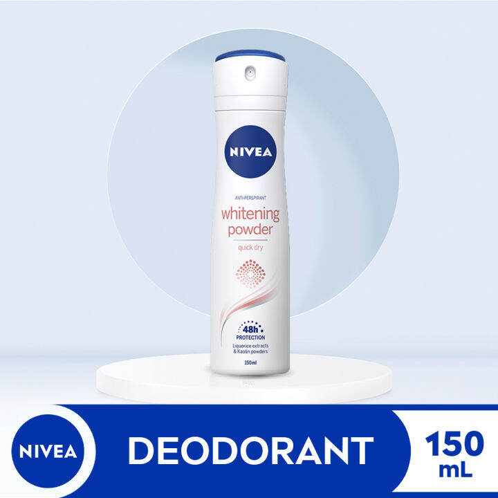 NIVEA Deodorant Whitening Powder Anti-Perspirant Spray, 150ml | Lazada PH