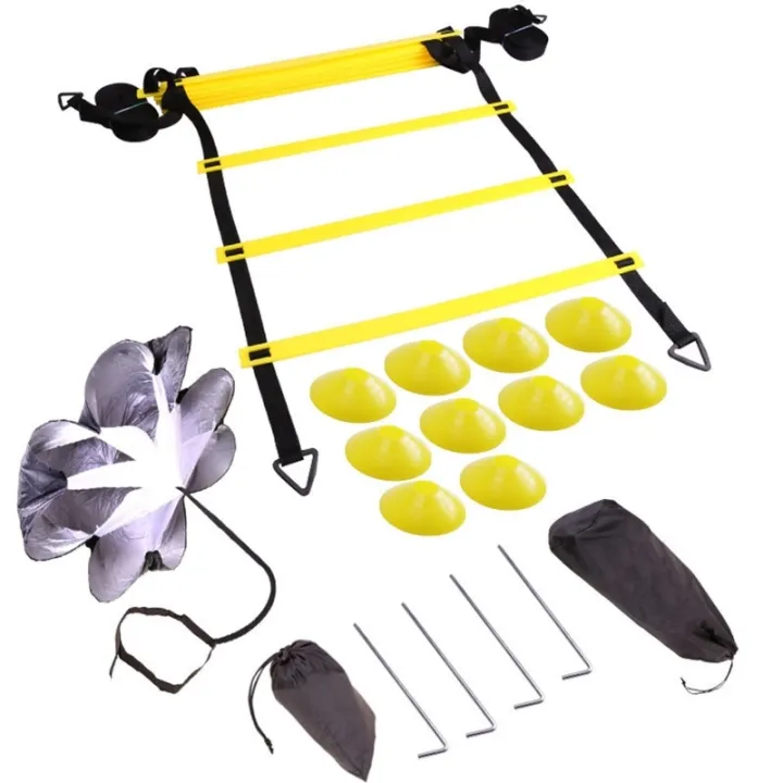 Agility Ladder Speed Training Exercise Ladders Kit for Soccer Football Boxing Footwork Sports ...
