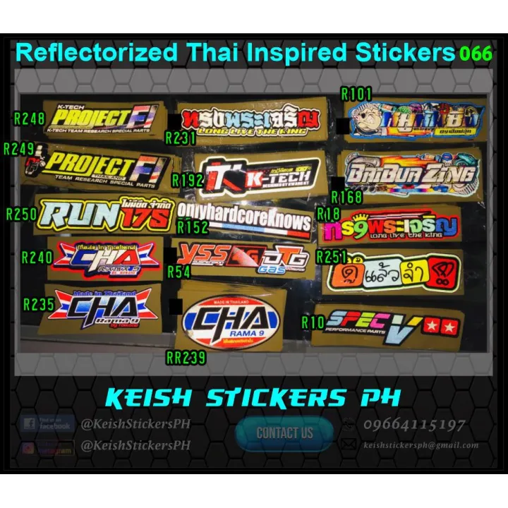 Thai Inspired Reflectorized Stickers-066 | Lazada PH
