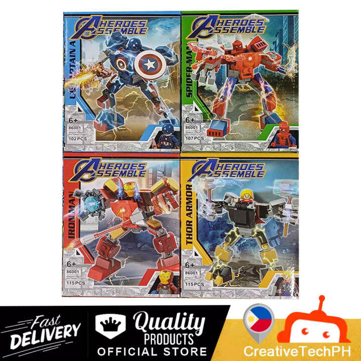4 in 1 Heroes Assemble Super Heroes Building Blocks Toys | Lazada PH