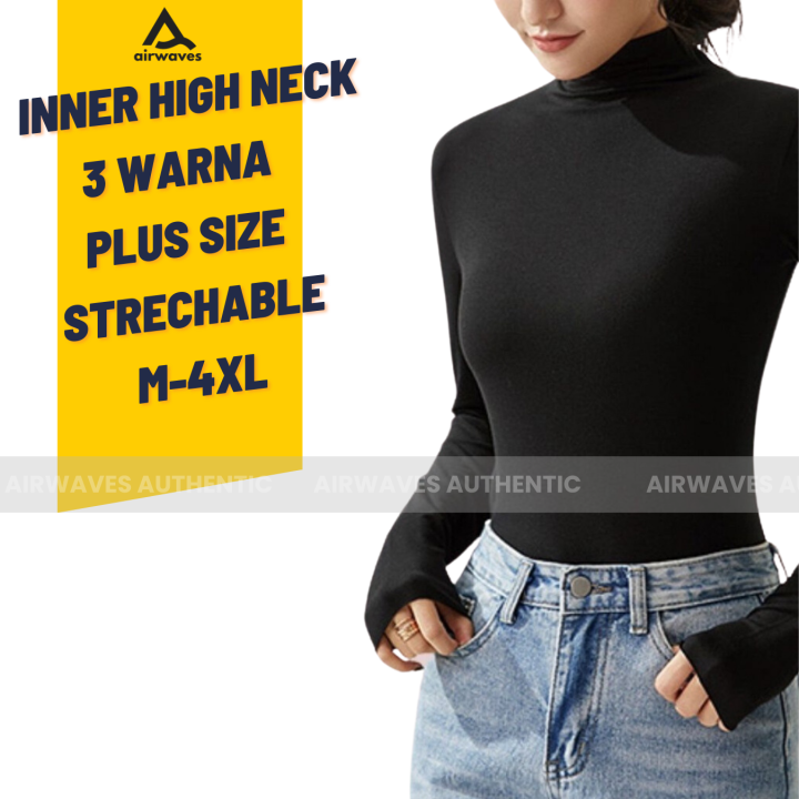 High Neck Inner turtle Neck Inner Wear Muslimah Inner Kolar Separuh ...
