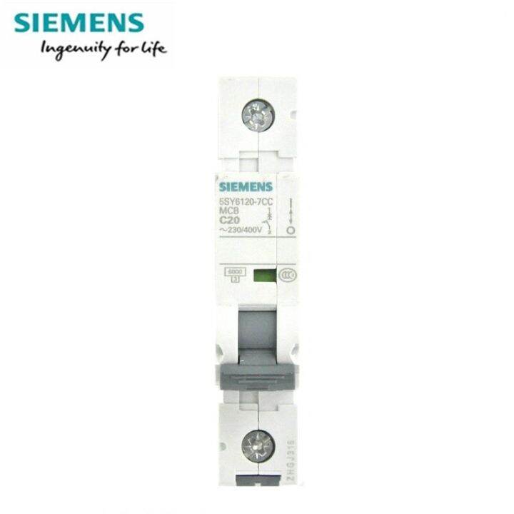 Siemens Miniature Circuit Breakers 6000 5SY6ประเภท C 1P 0.5A 1A 2A 3A ...