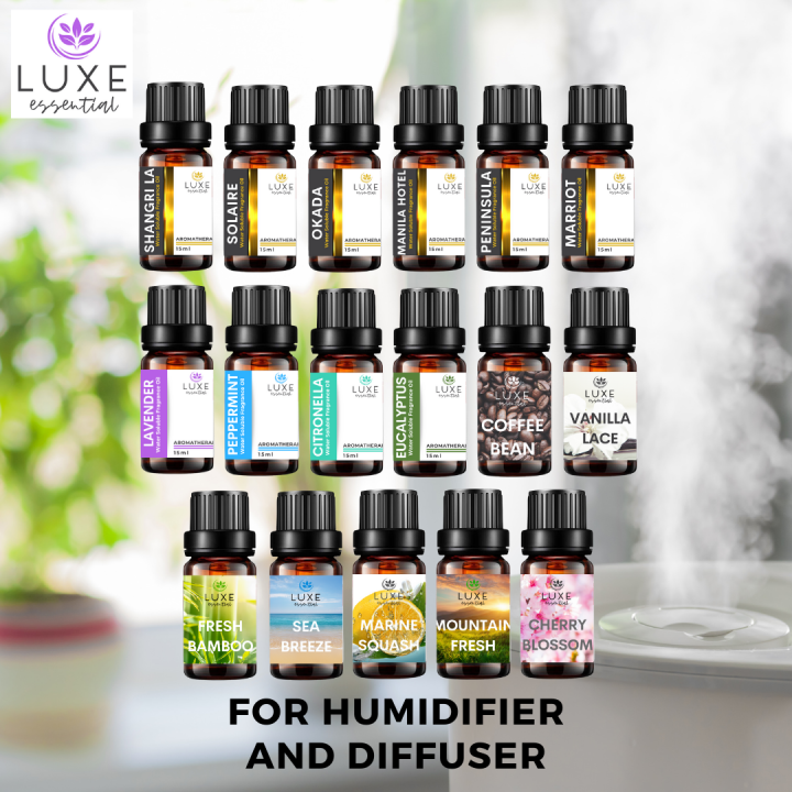 15ml Luxe Essential Fragrance Oil Scent Air Humidifier Water Soluble ...