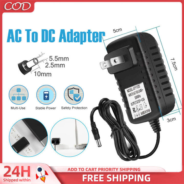 AC/DC Power Supply Adapter 5V/12V 1A-2A AC100-240V | Lazada PH