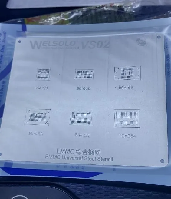 EMMC UNIVERSAL STEEL STENCIL CETAKAN IC VS02 WELSOLO ORIGINAL | Lazada ...