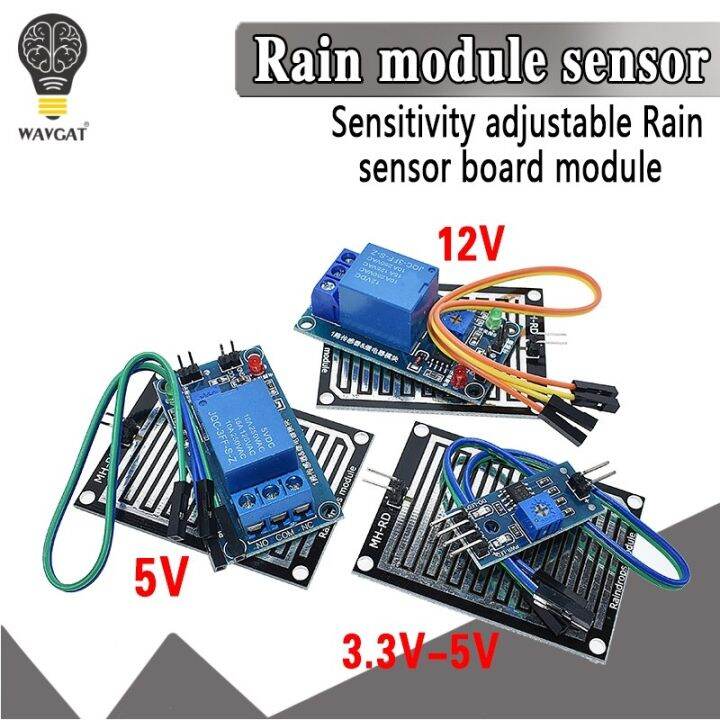 Snow Raindrops Detection Sensor Module Rain Weather Module Humidity For Arduino Relay Control