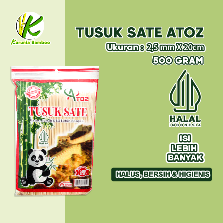 Tusuk Sate Pentol Uk. 2,5 X 20cm / Cilok / Telur Gulung/ tusuk sate ...