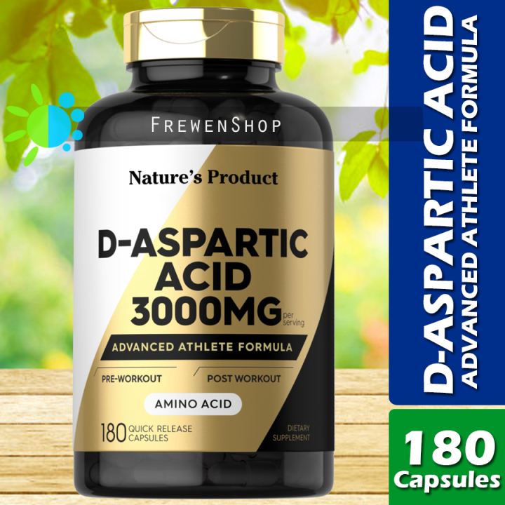 D-ASPARTIC ACID 3000mg (per Serving) x 180 Capsules Advanced Athlete ...