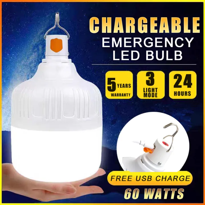 [BUY 1 TAKE 1] Waterproof Emergency Rechargeable LED Light Bulb 20/40 ...