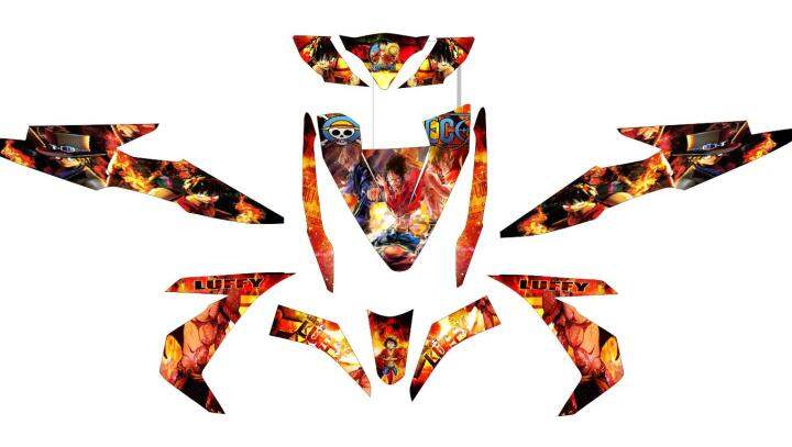 Decals Stickers for Honda beat V2, one piece red, Nel 001 | Lazada PH