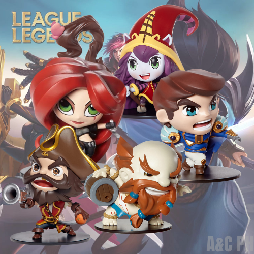RIOT GAMES Collectible Delight: League of Legends Mini Chibi Figurine ...