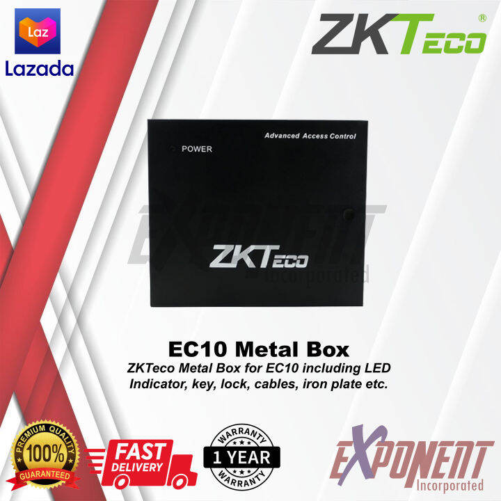 EC10 Metal Box - ZKTeco Metal Box for EC10 including LED indicator, key ...