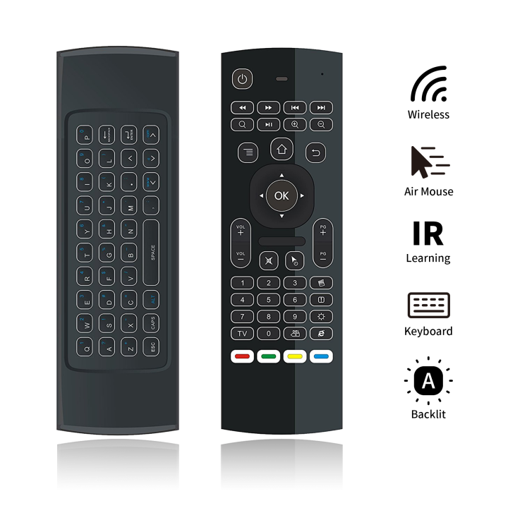 MX3 Air Mouse Backlight Wireless Keyboard 2-in-1 Keyboard and Moues ...