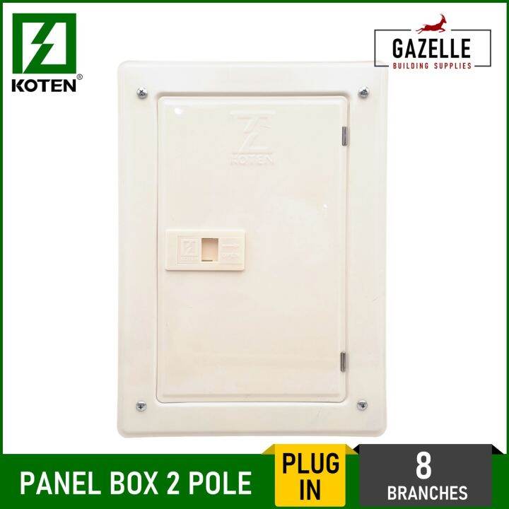 Koten Economy Panel Box 2 Pole Plug In 8 Branches | Lazada PH