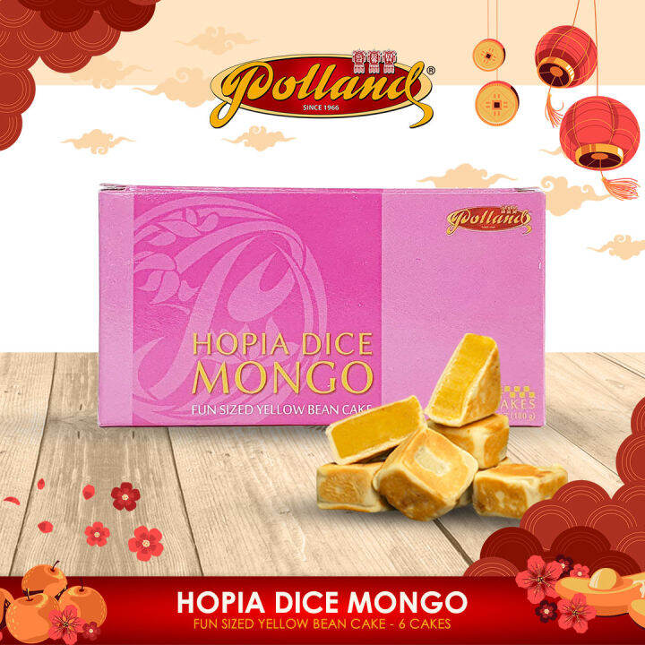 Polland Hopia Dice (6pcs) Yellow Mongo Filling - Festive Sweets Gifts ...