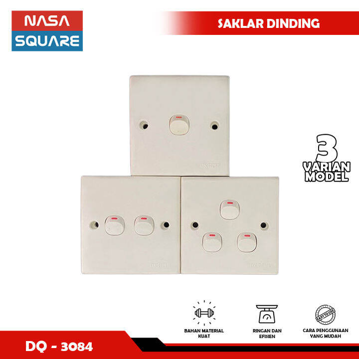 SAKLAR SWITCH 1-3 G FREE 2 BAUT CLIPSAL WARNA PUTIH - NASA SQUARE ...