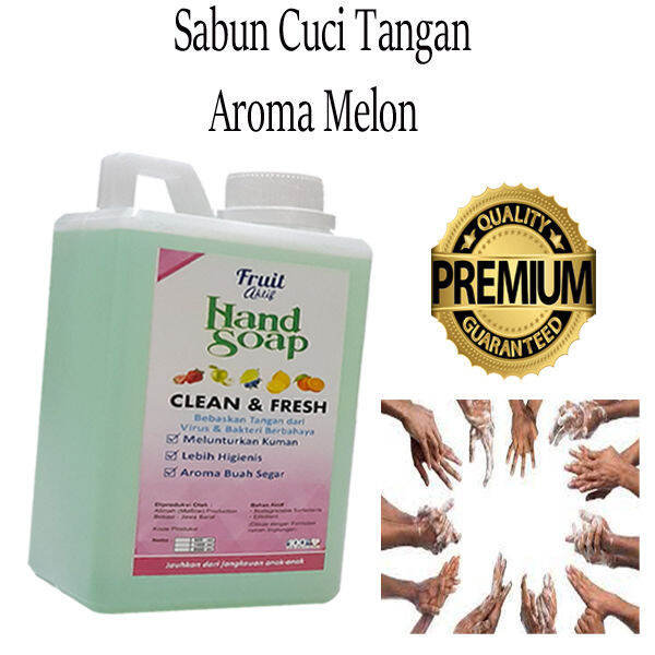 Sabun cuci tangan fruit hand soap aroma melon netto 1000 ml menjadikan ...