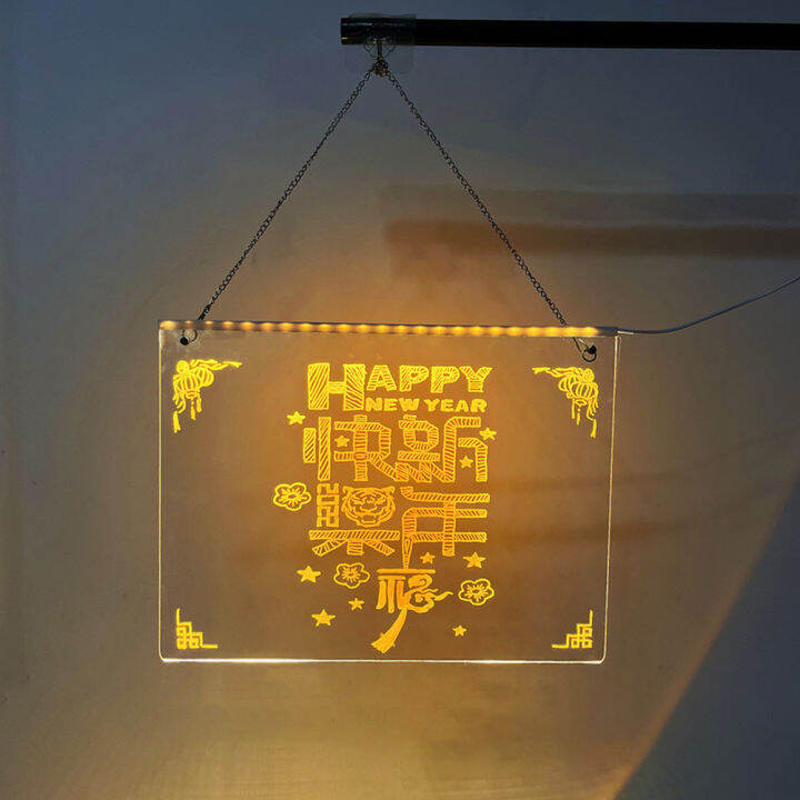 Erasable Transparent Luminous Acrylic Notepad Tips Message Board with ...