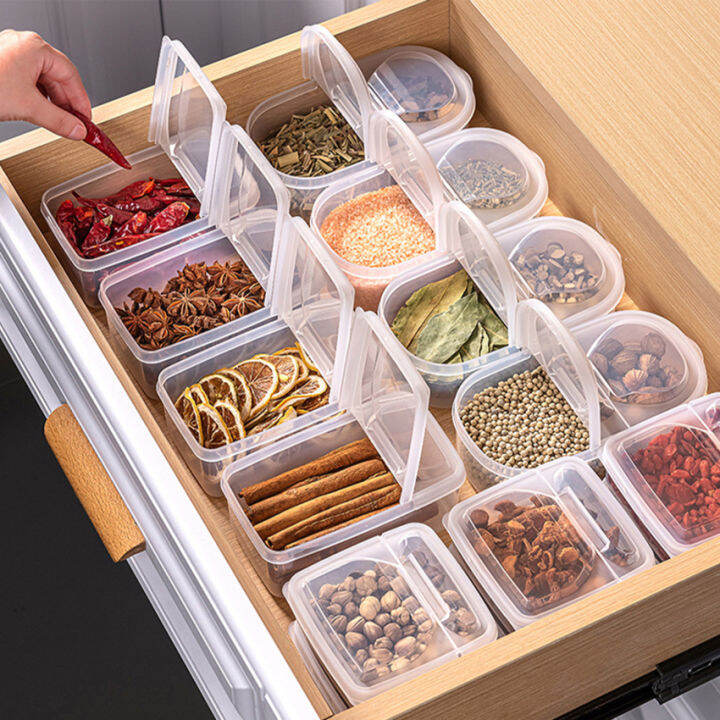 Spice Storage Box Pepper Aniseed Dried Chili Grid Simple Storage Tank ...