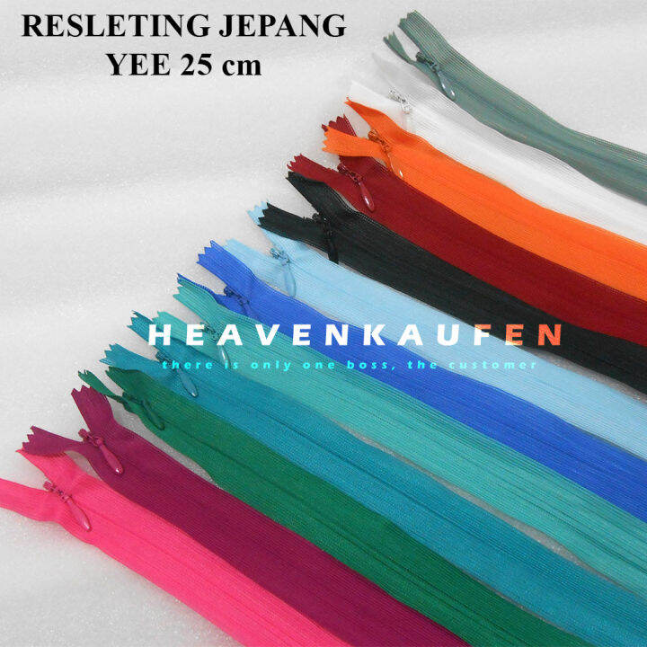 Resleting Jepang Invisible Zipper YEE 25 cm Harga Per Lusin | Lazada ...