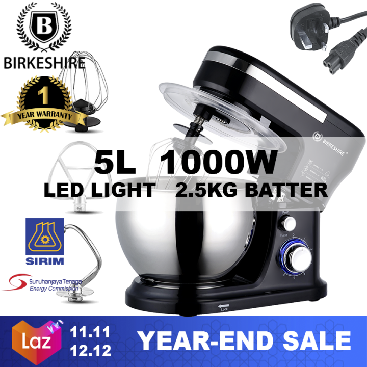 [NEW] Birkeshire XL 5L 1000W Power Stand Mixer SM-500-M (COOL BLACK ...
