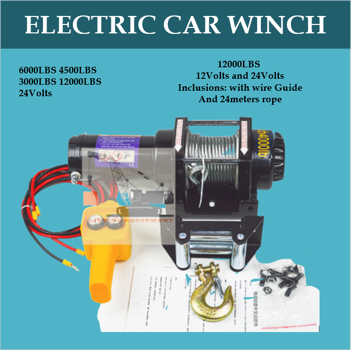 Mago Lifting Machinery III ELECTRIC CAR WINCH 12 volts HOT SALE HEAVY ...