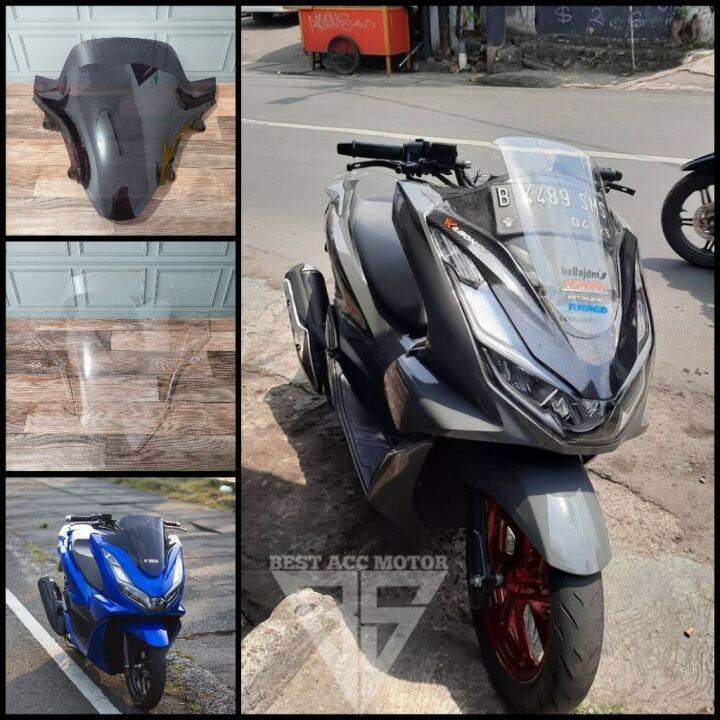WINDSHIELD PCX 160 2021 2022 MODEL STANDAR OVAL VISOR ALL NEW PCX 160 ...