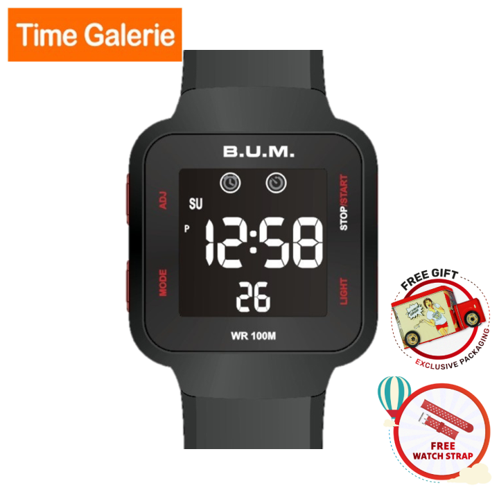 BUM Women BUMWBM06202S Black Strap Digital Watch | Lazada