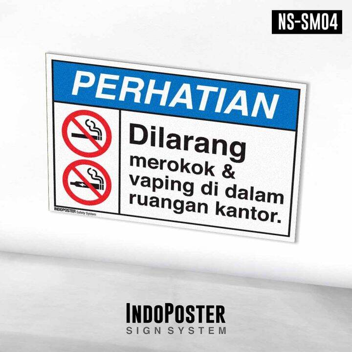 Stiker Safety Sign K3 Dilarang Merokok dan Vaping di dalam ruangan ...