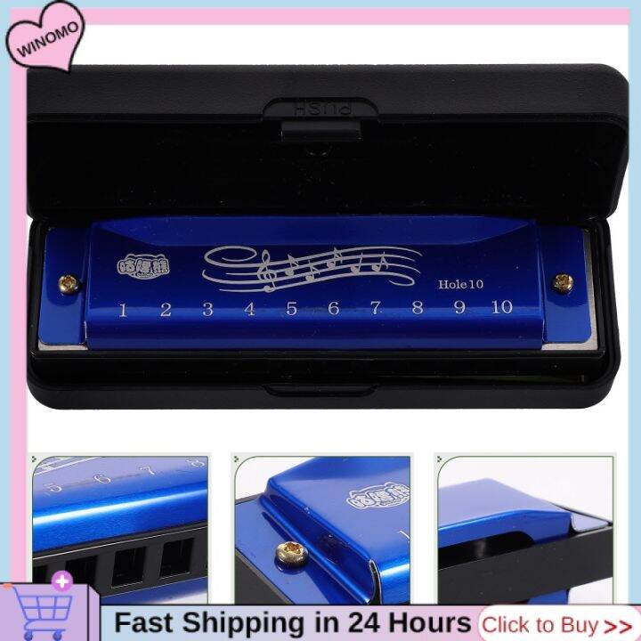 WINOMO Harmonica Music Instruments Kids Musical Harmonicas Beginner 10 Holes Toddler Toys Mini ...