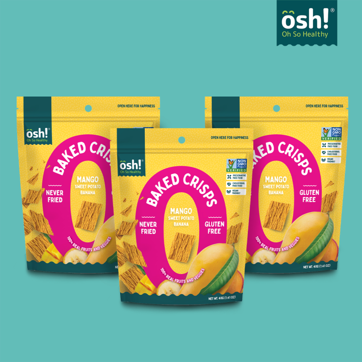 OSH! Mango Sweet Potato Banana Fruit Crisps 40g Pack of 3 | Lazada PH