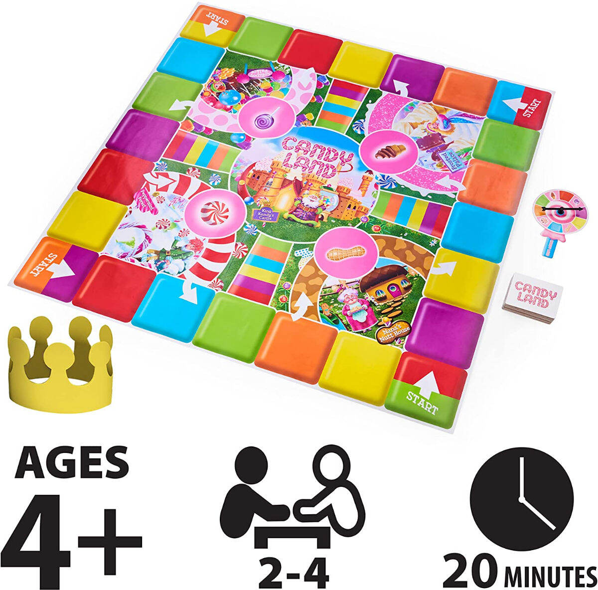 Spin Master Giant Candy Land Classic Retro Party Board Game Indoor ...