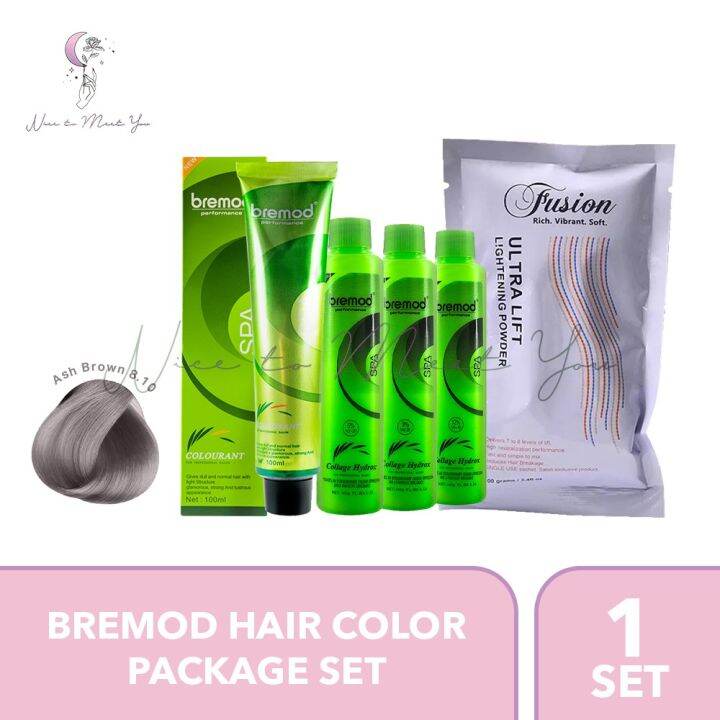 ♠Bremod Hair Color Package (Ash Brown 8.10) care tov hair color Collage ...