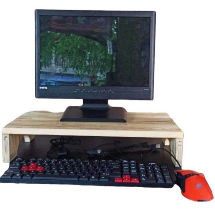 Meja Monitor / Alas Monitor / Stand Monitor / Jati Belanda Natural ...