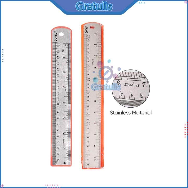 PENGGARIS BESI STAINLESS STEEL JOYKO [RL-ST30/30 CM] / RULER MISTAR ALAT UKUR GARISAN | Lazada ...