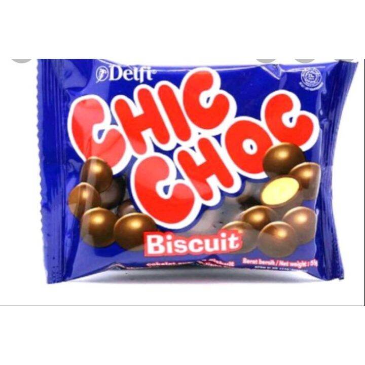 Coklat Delfi chic choc coklat bulat isi biscuit 40gr 3 sachet | Lazada Indonesia