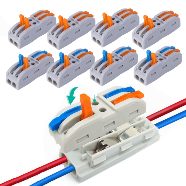 Wire Connectors Insulation Wiring Terminal Block Conductor Push-In Mini ...