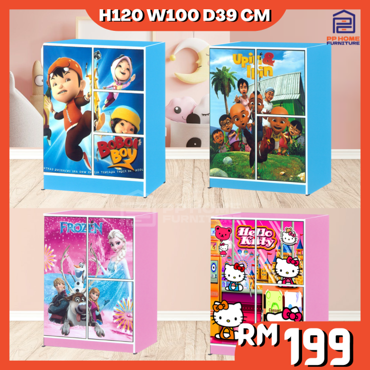 [2.2 Jimat] Children wardrobe cartoon/Child cabinet disney/Baby closet ...