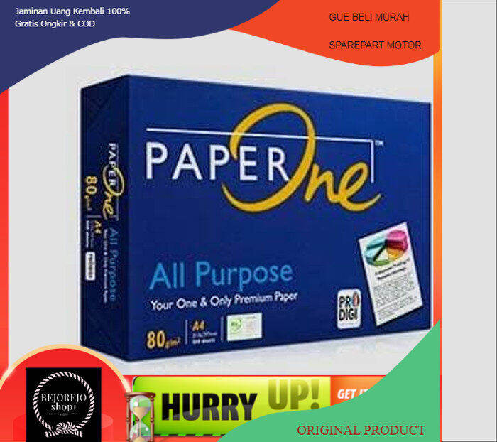Eceran 100 LEMBAR Kertas Hvs SIDU / PAPER ONE A4 80/ F4 80 gram RANDOM | Lazada Indonesia