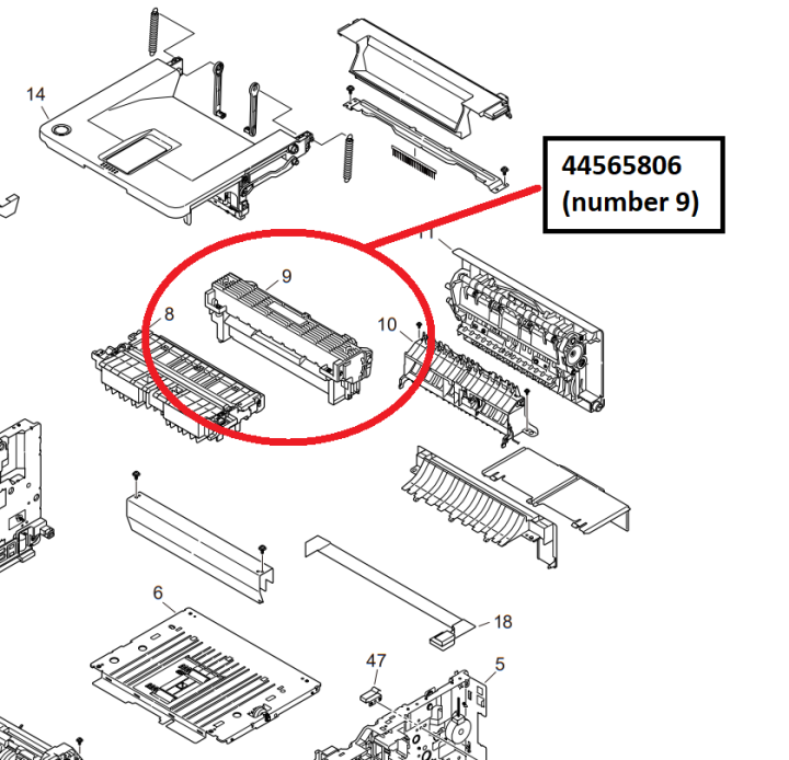 OKi B411 B431 Fuser 220v 44565806 [Refurbished] | Lazada