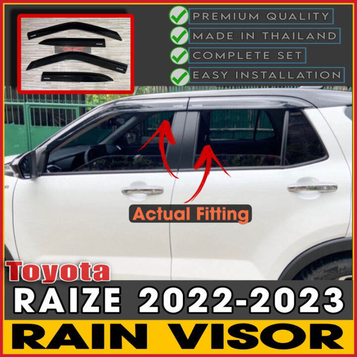 TOYOTA RAIZE 2022-2023 RAIN VISOR (toyota raize accessories) raize ...