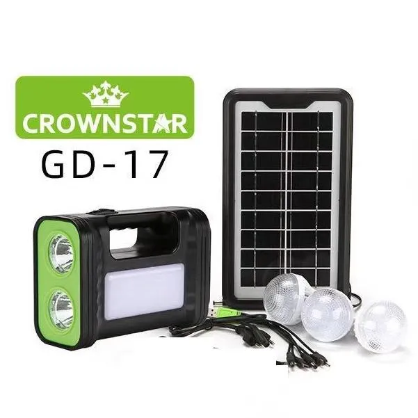 GDPLUS GD-8017 CLASSIC SOLAR LIGHTING SYSTEM SOLAR PANEL | Lazada PH