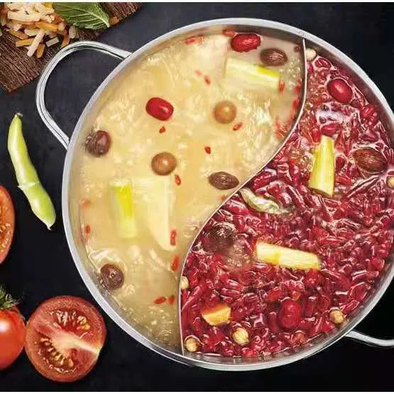 Shabu Shabu Duplex Pot Dual Sided Stainless Steel Hot Pot Shabu Shabu ...