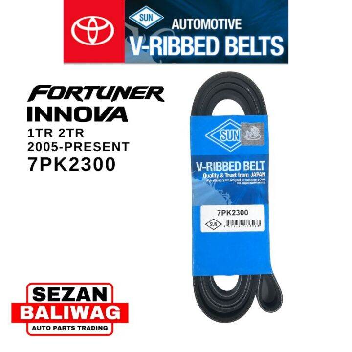 SUN V-RIBBED BELT FAN BELT ALTERNATOR BELT DRIVE BELT FORTUNER INNOVA ...